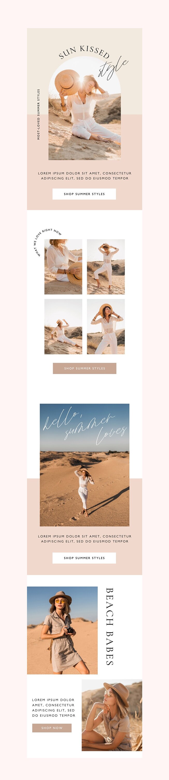 Neutral Minimalist Boho Email Template, Canva Email Template, Boho ...