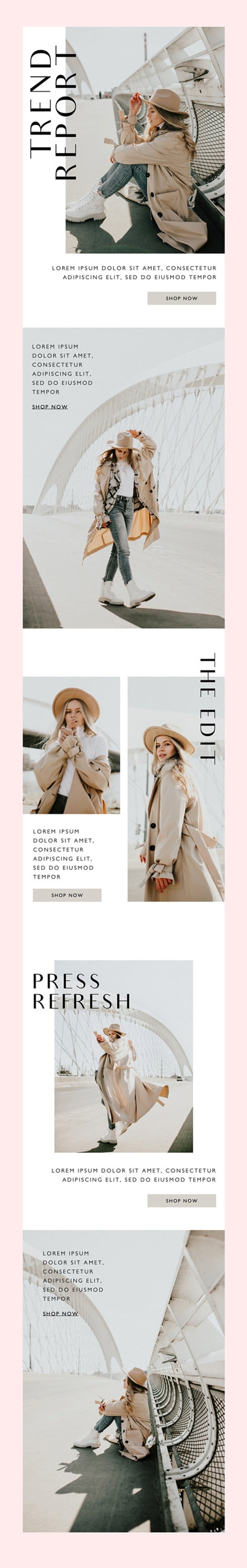 Modern Minimalist Email Template, Simple Minimal Email Marketing ...