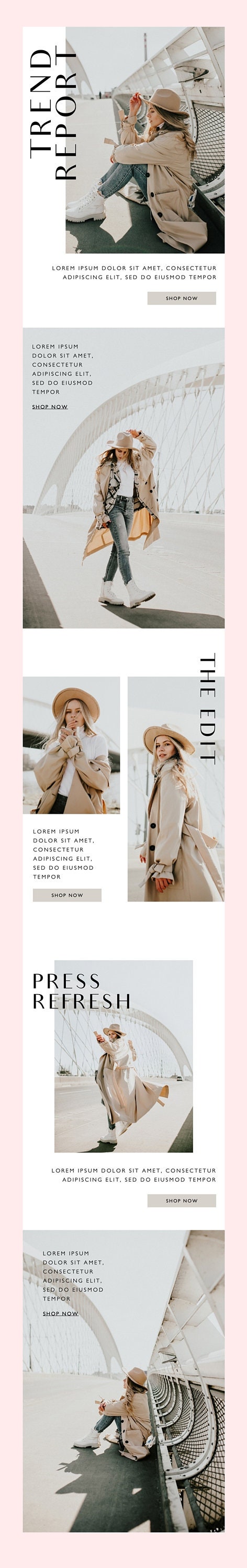 Modern Minimalist Email Template, Simple Minimal Email Marketing ...