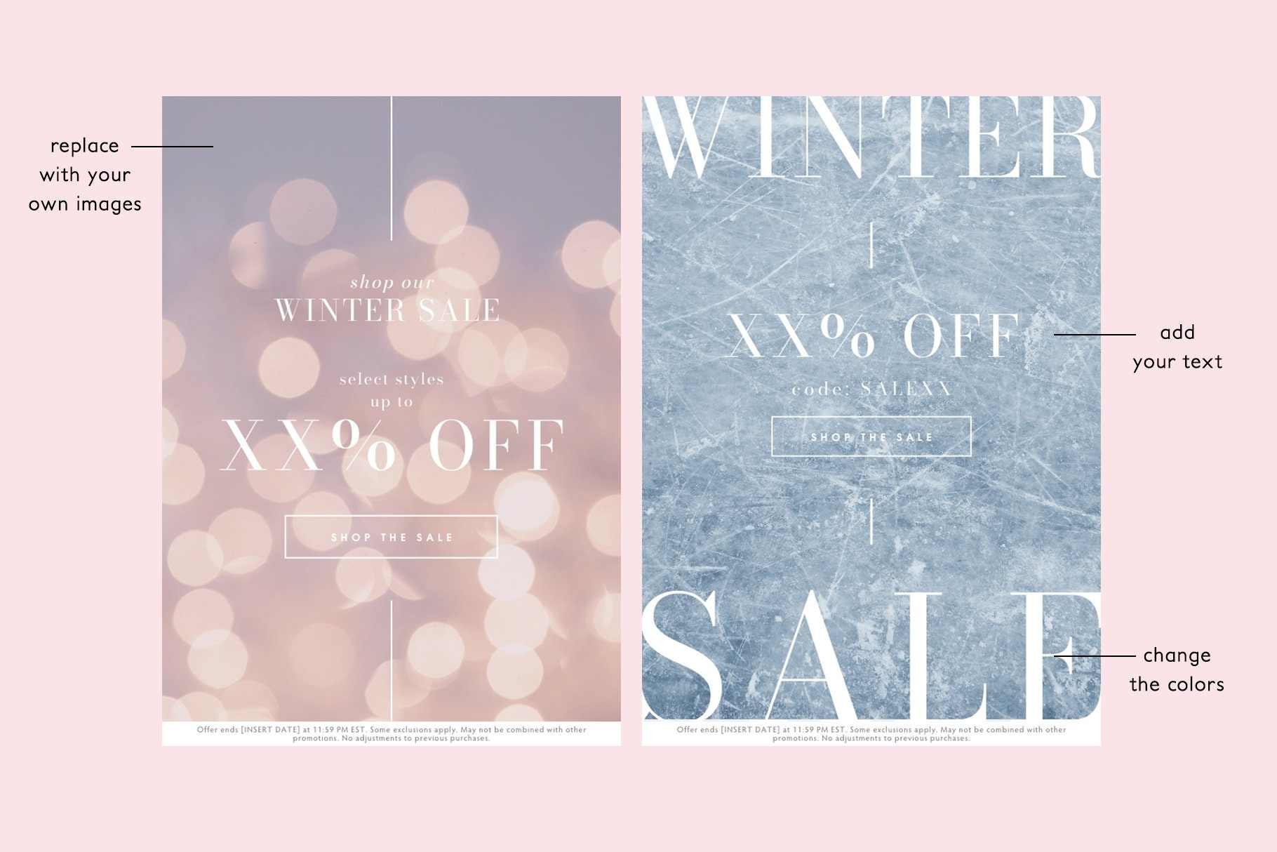 Winter Sale Email Template Bundle, Christmas Holiday Email Marketing ...