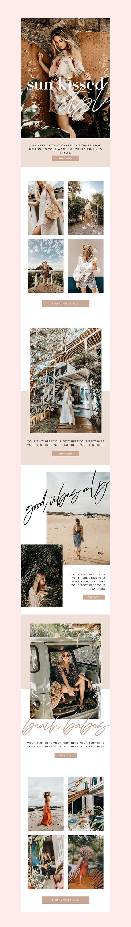 Neutral Minimal Boho Email Template Canva Email Template - Etsy