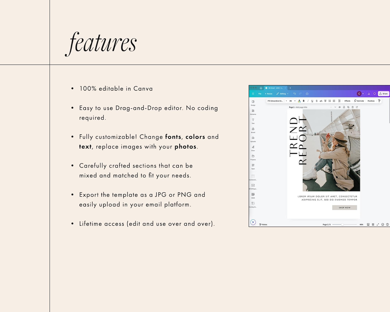 Modern Minimalist Email Template, Simple Minimal Email Marketing ...