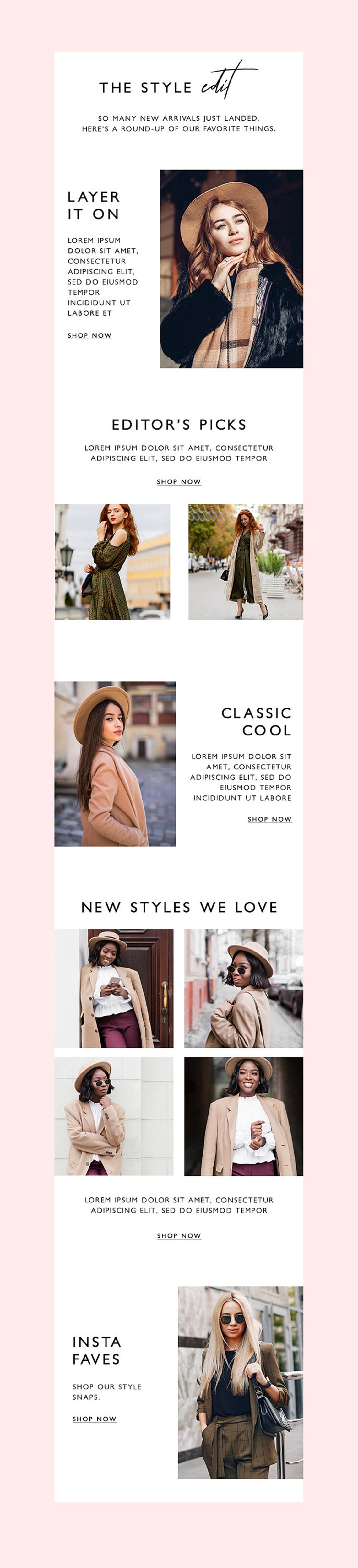 Minimalist Fashion Email Marketing Template, Fully Editable PSD or ...