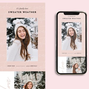 Minimalist Winter Chic Email Template, Feminine Email Marketing ...