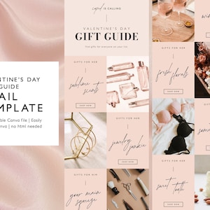 Valentines Day Gift Guide Email Template, Blush Feminine Email ...