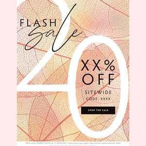 Boho Fall Sale Email Template Bundle, Modern Blush Email Marketing ...