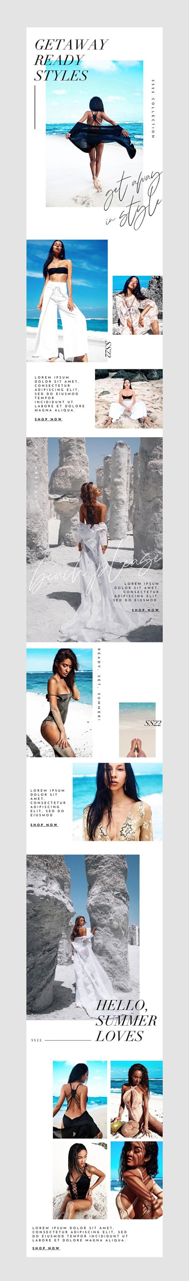 Boho Beach Resort Email Template, Minimalist Email Marketing Template ...