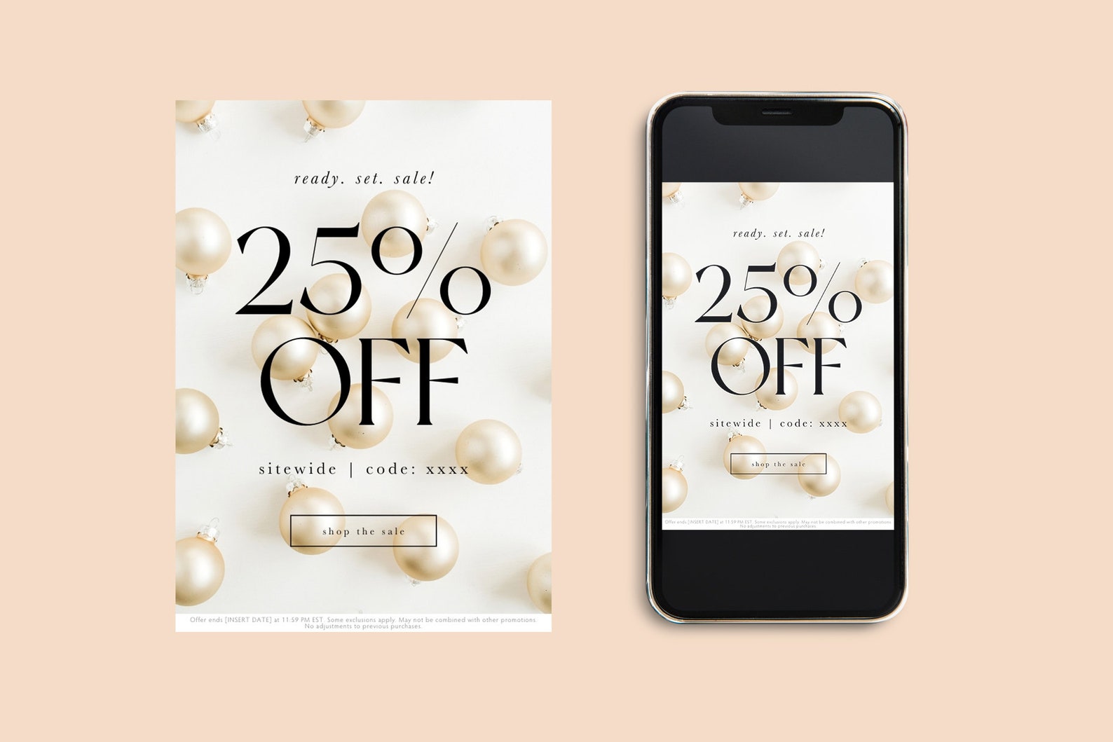 Holiday Sale Email Template Bundle, Christmas Sale Email Marketing ...