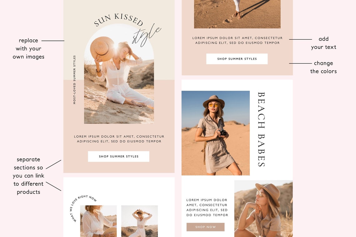 Neutral Minimalist Boho Email Template Canva Email Template - Etsy