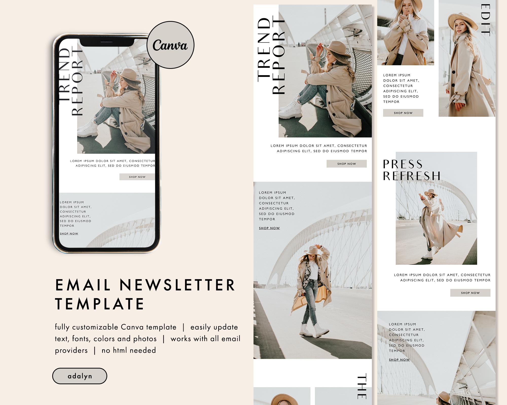 Modern Minimalist Email Template, Simple Minimal Email Marketing ...