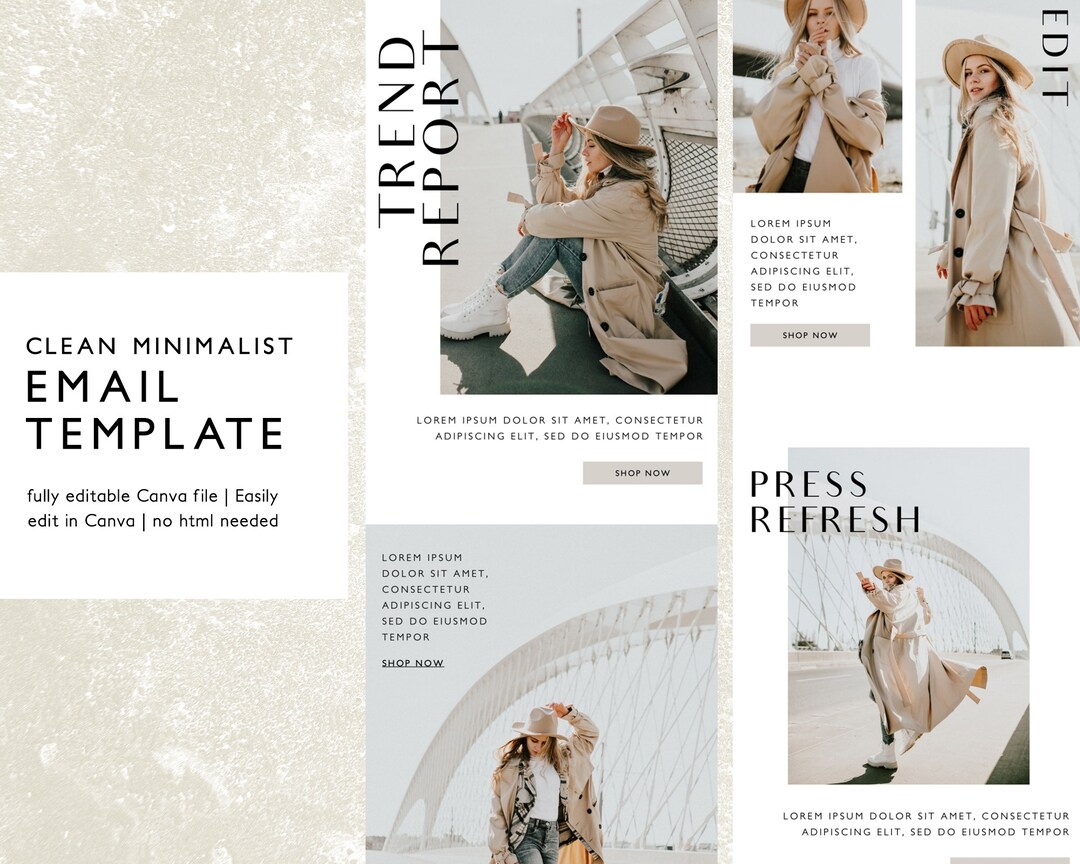 Modern Minimalist Email Template, Simple Minimal Email Marketing ...