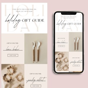 Christmas Holiday Gift Guide Email, Minimalist Email Marketing Template ...