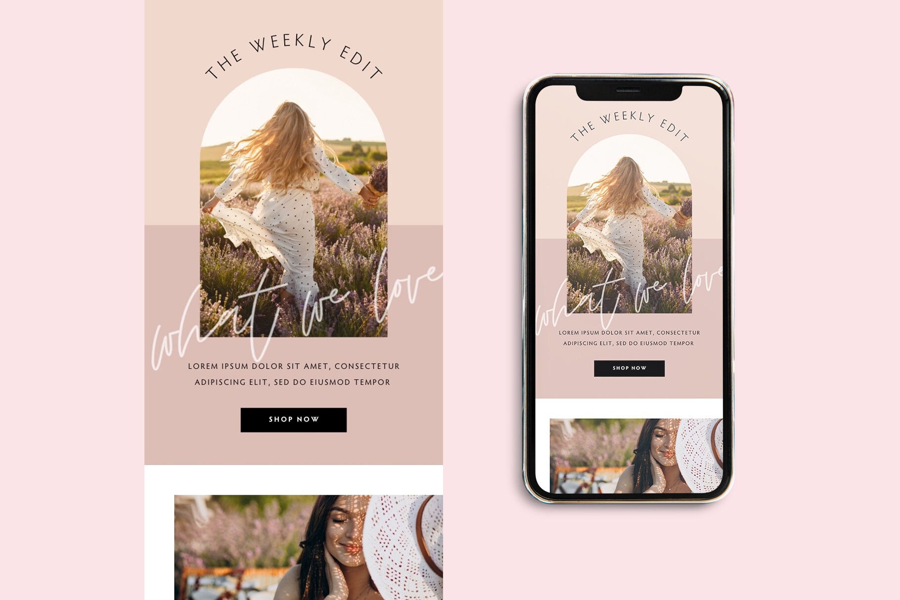 Neutral Minimalist Boho Email Template, Canva Email Template, Blush ...