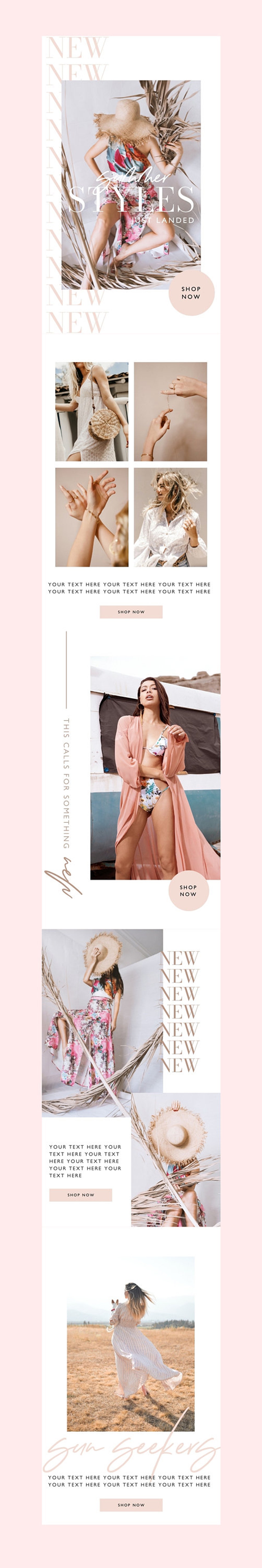 Neutral Minimalist Boho Email Template, Canva Email Template, Modern ...