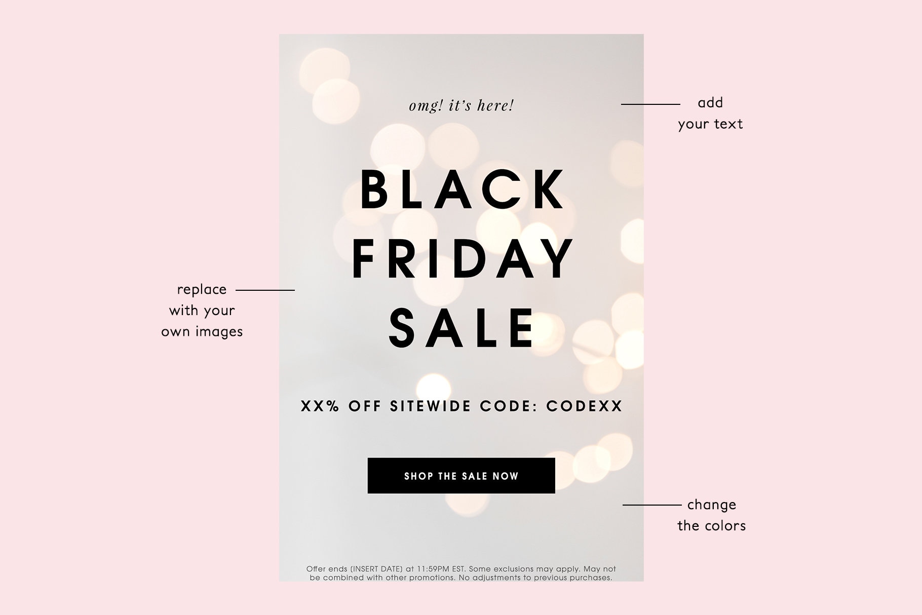 Black Friday Cyber Monday Sale Email Marketing/social Media Templates ...