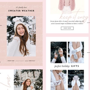 Minimalist Winter Chic Email Template, Feminine Email Marketing ...