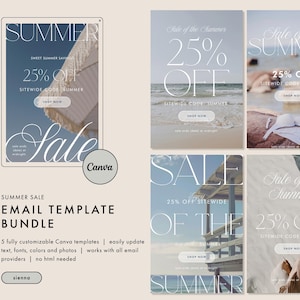 Modern Summer Sale Email Template, Canva Email Template, Labor Day Sale ...
