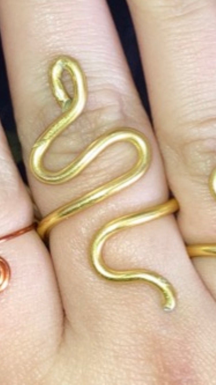 Gold Snake Ring - Etsy