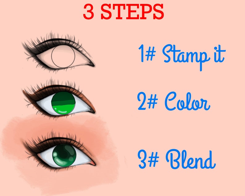 14 Procreate Eyes Stamp | Procreate Eye Brush - Etsy