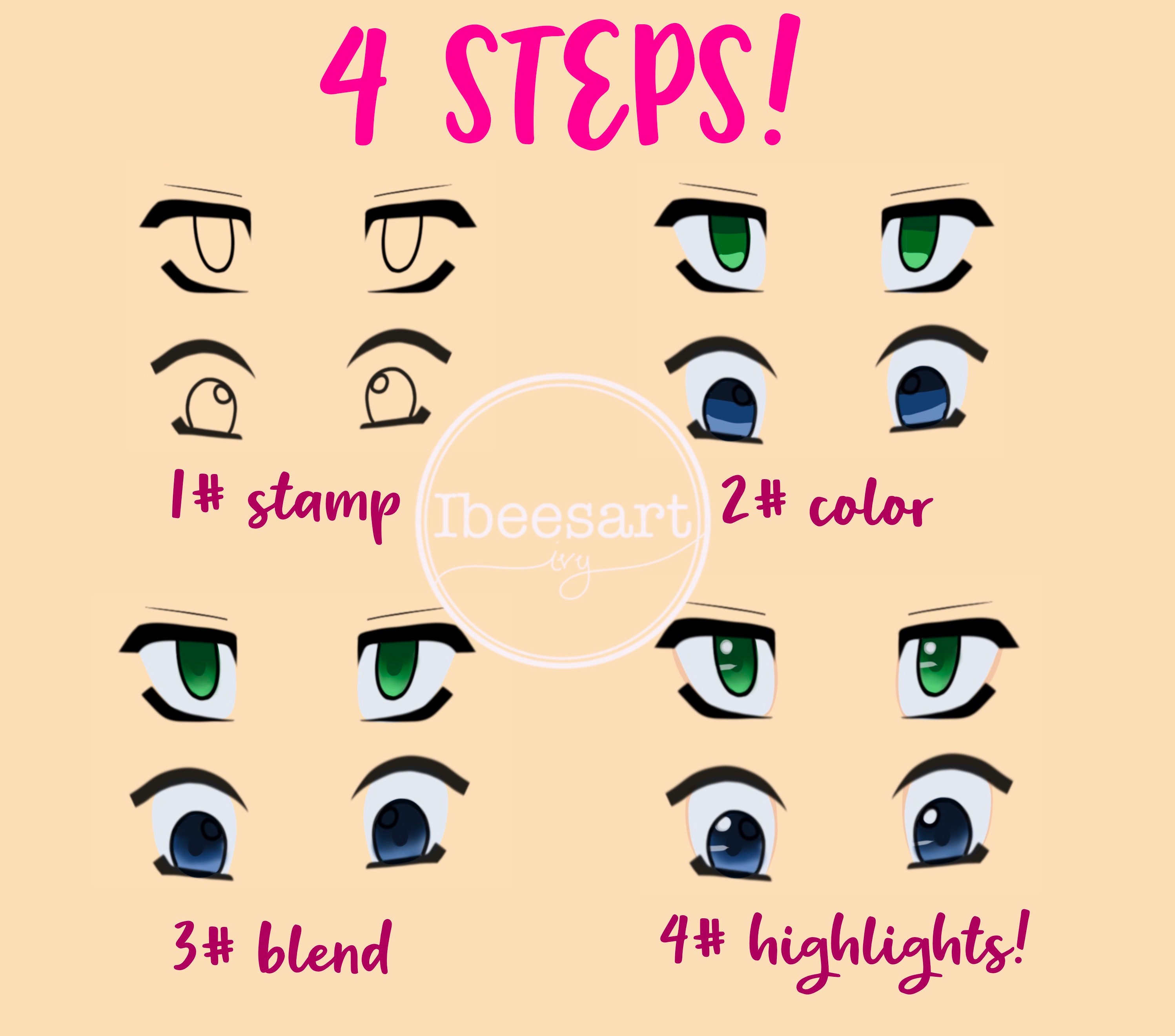 15 Procreate Eyes Stamp Procreate Anime Eyes Brush - Etsy