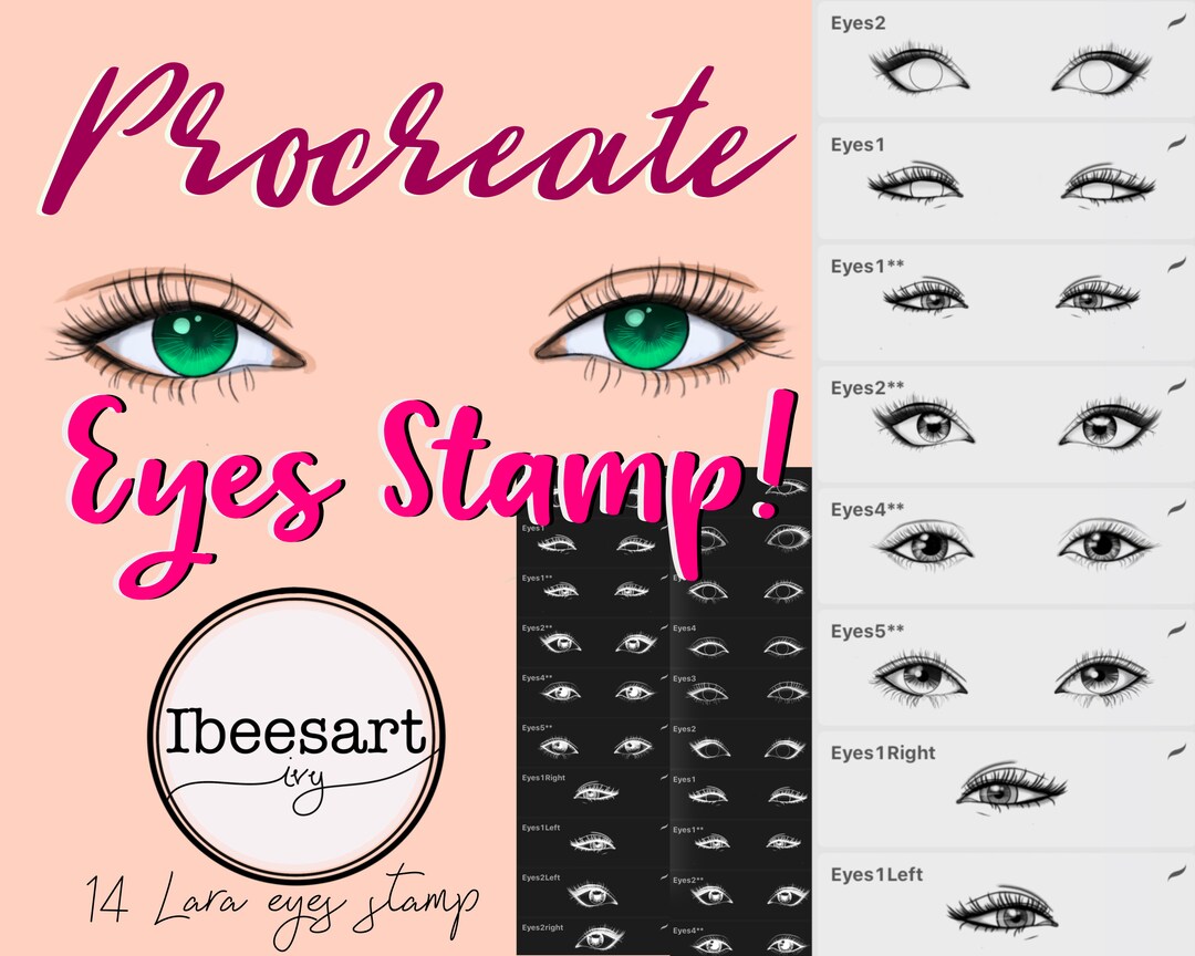 14 Procreate Eyes Stamp Procreate Eye Brush - Etsy