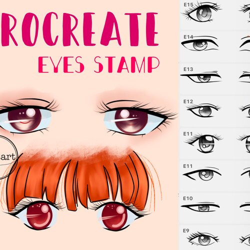 14 Procreate Eyes Stamp Procreate Eye Brush | Etsy