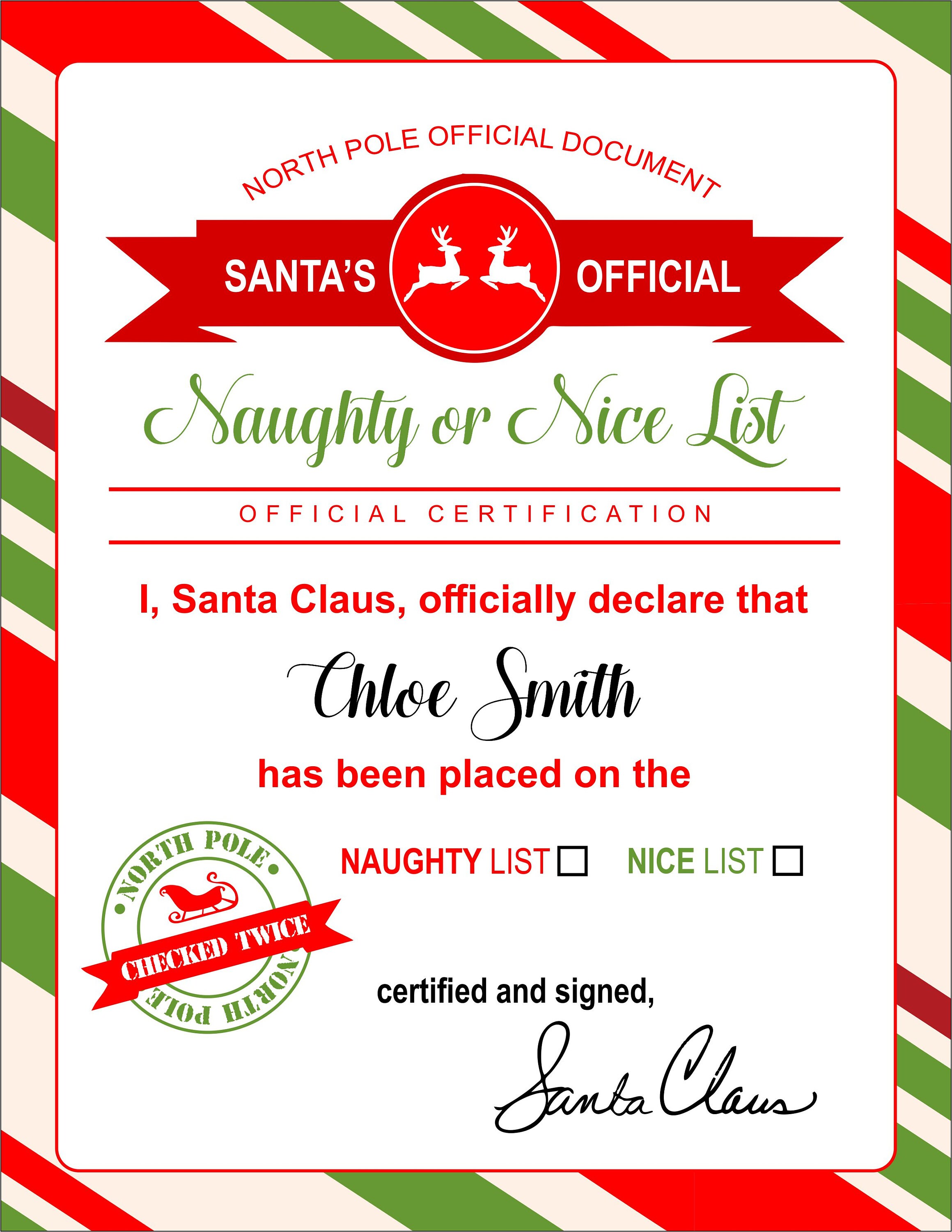 Naughty Nice List Printable Prntbl concejomunicipaldechinu gov co