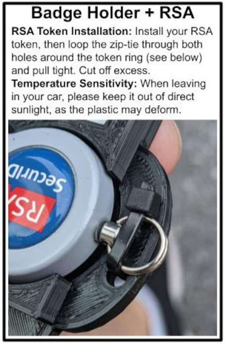 Badge Holder for RSA Token - Etsy