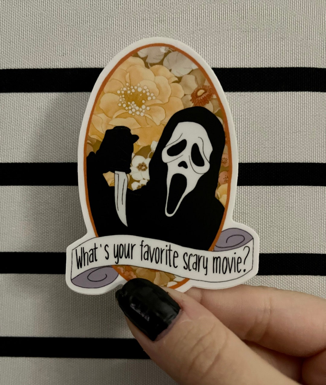 Ghostface Inspired Die Cut Sticker - Etsy