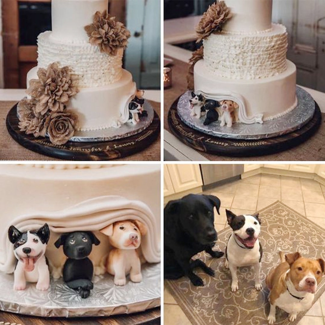 Personalized Custom Pet Dog Wedding Cake, Pet Birthday Cake, Animal ...