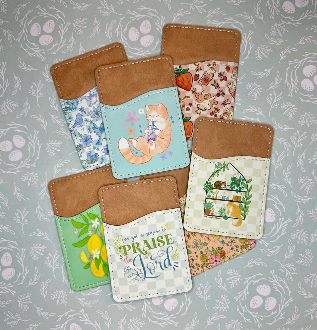 Stick-on Phone Wallet | Cute Accessory for Phone Case | Card Holder ...