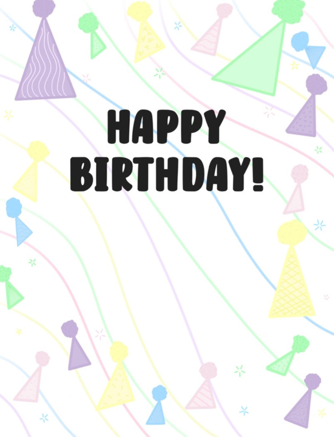 Pastel Birthday Poster - Etsy