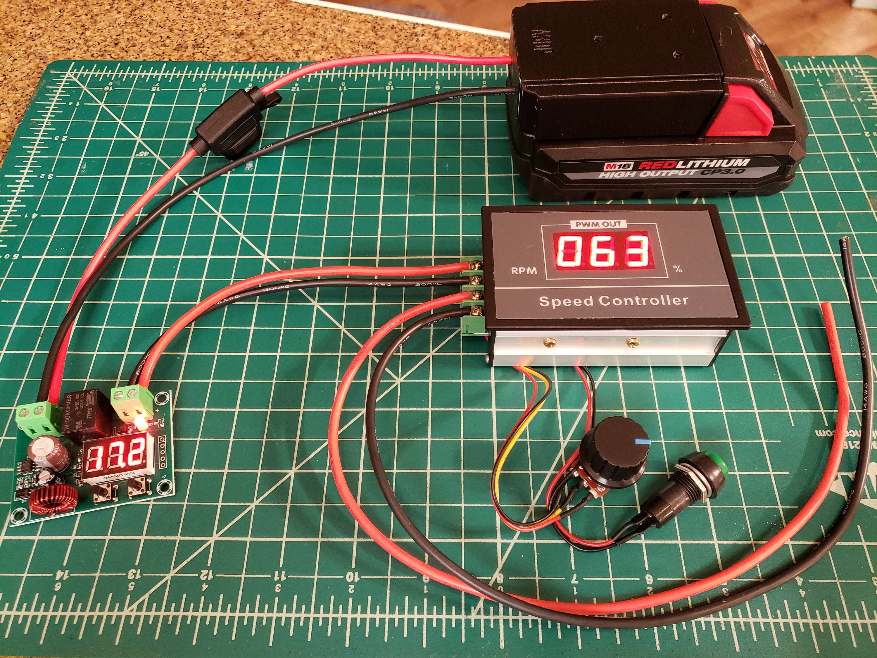 All-in-1 Power Wheels Battery Mod Kit for Milwaukee M18 battery Adapter ...