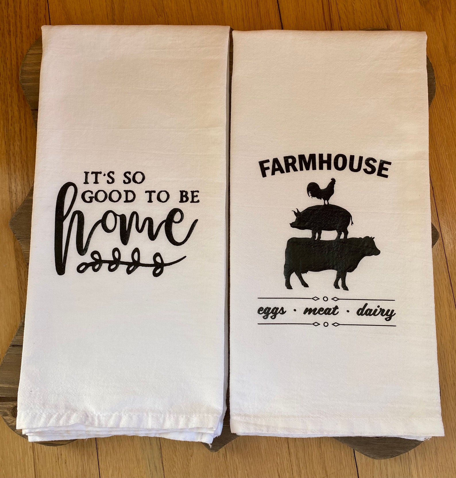 Farmhouse Kitchen Towels Farmhouse Flour Sack Towels Country - Etsy