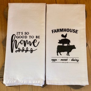 Farmhouse Kitchen Towels, Farmhouse Flour Sack Towels, Country Kitchen ...