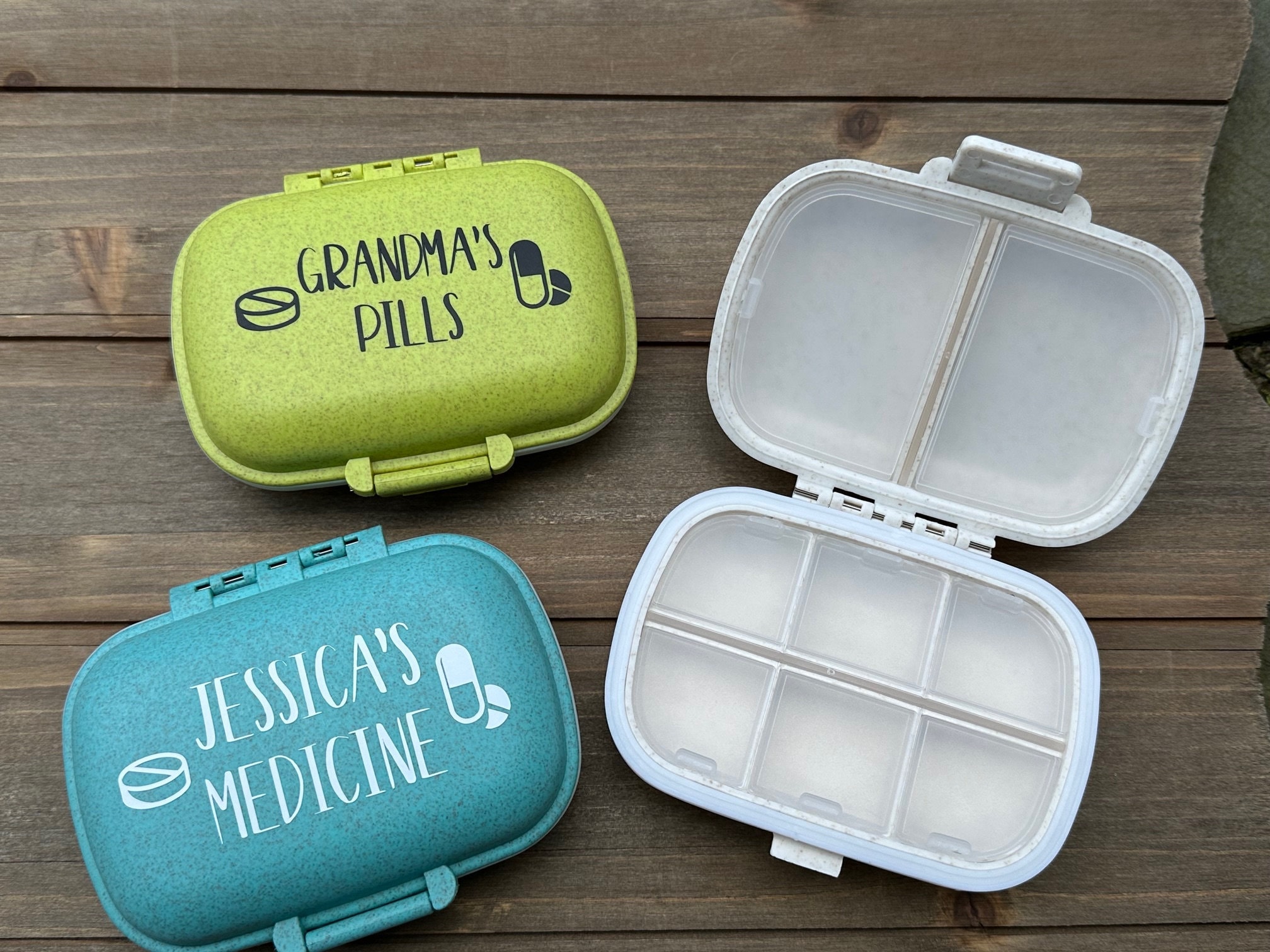 Personalized Pill Organizer, Custom Travel Pill Container, Personalized ...
