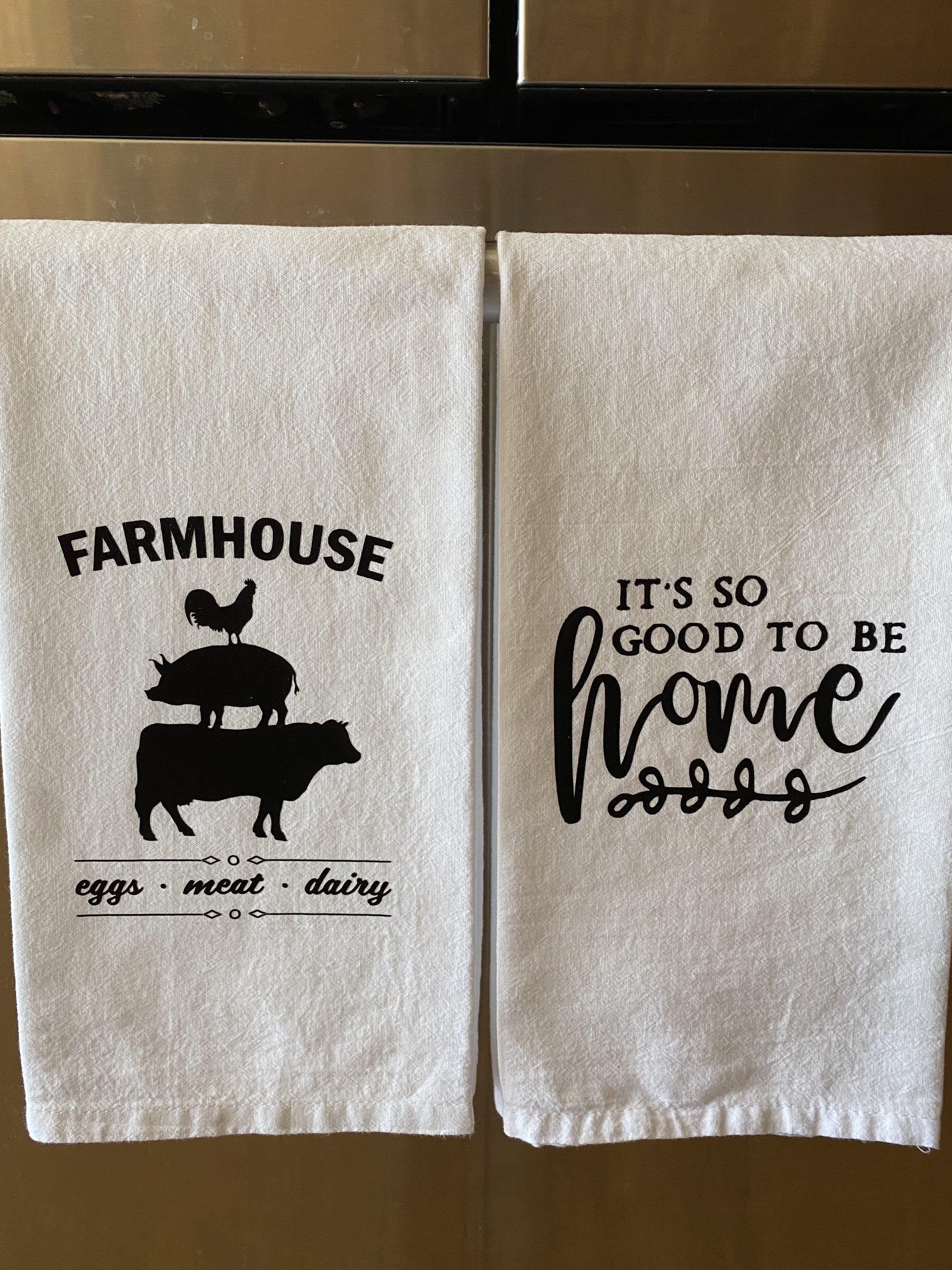 Farmhouse Kitchen Towels Set Set of 2 Farmhouse Flour Sack | Etsy