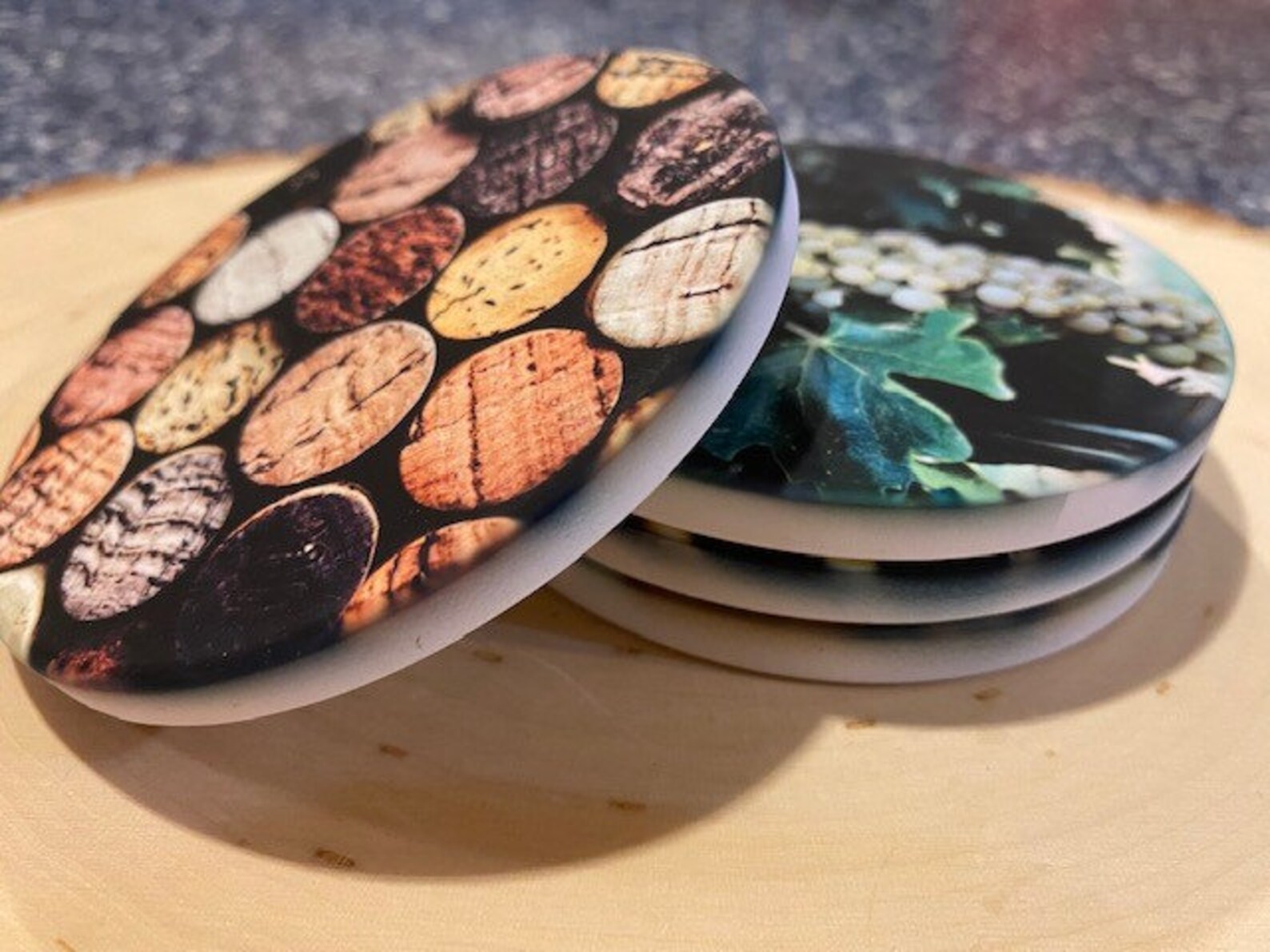 Wine Drink Coasters Set of 4 Wine Coasters Wine Lover Gift - Etsy