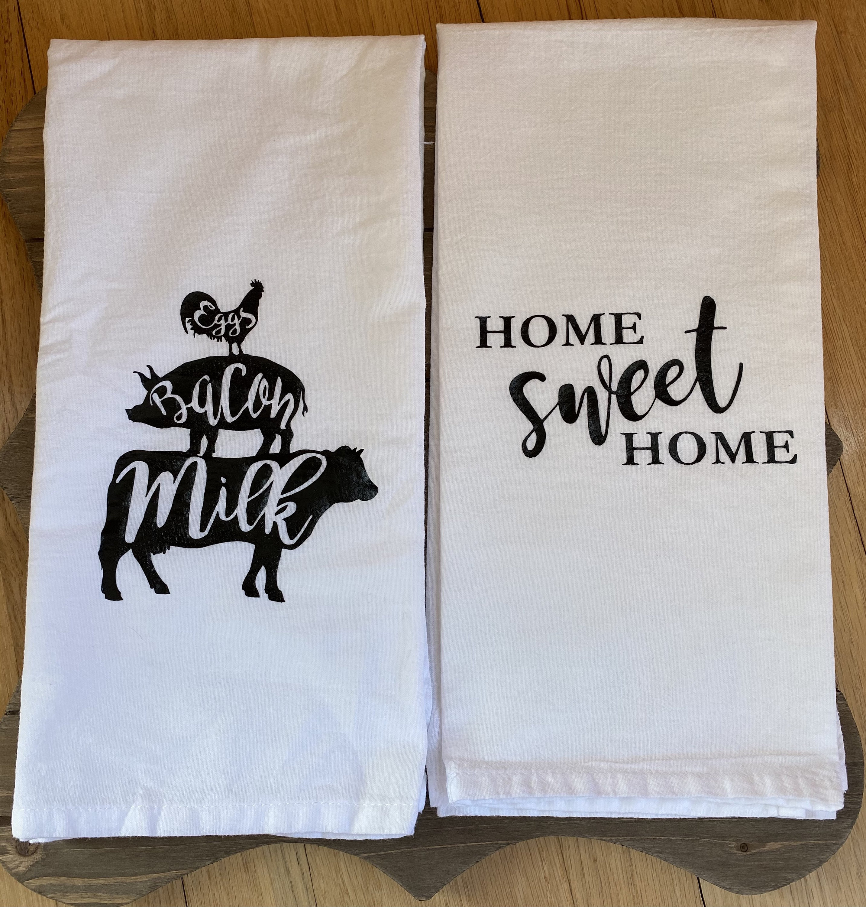 Farmhouse Kitchen Towels Set Set of 2 Farmhouse Flour Sack | Etsy