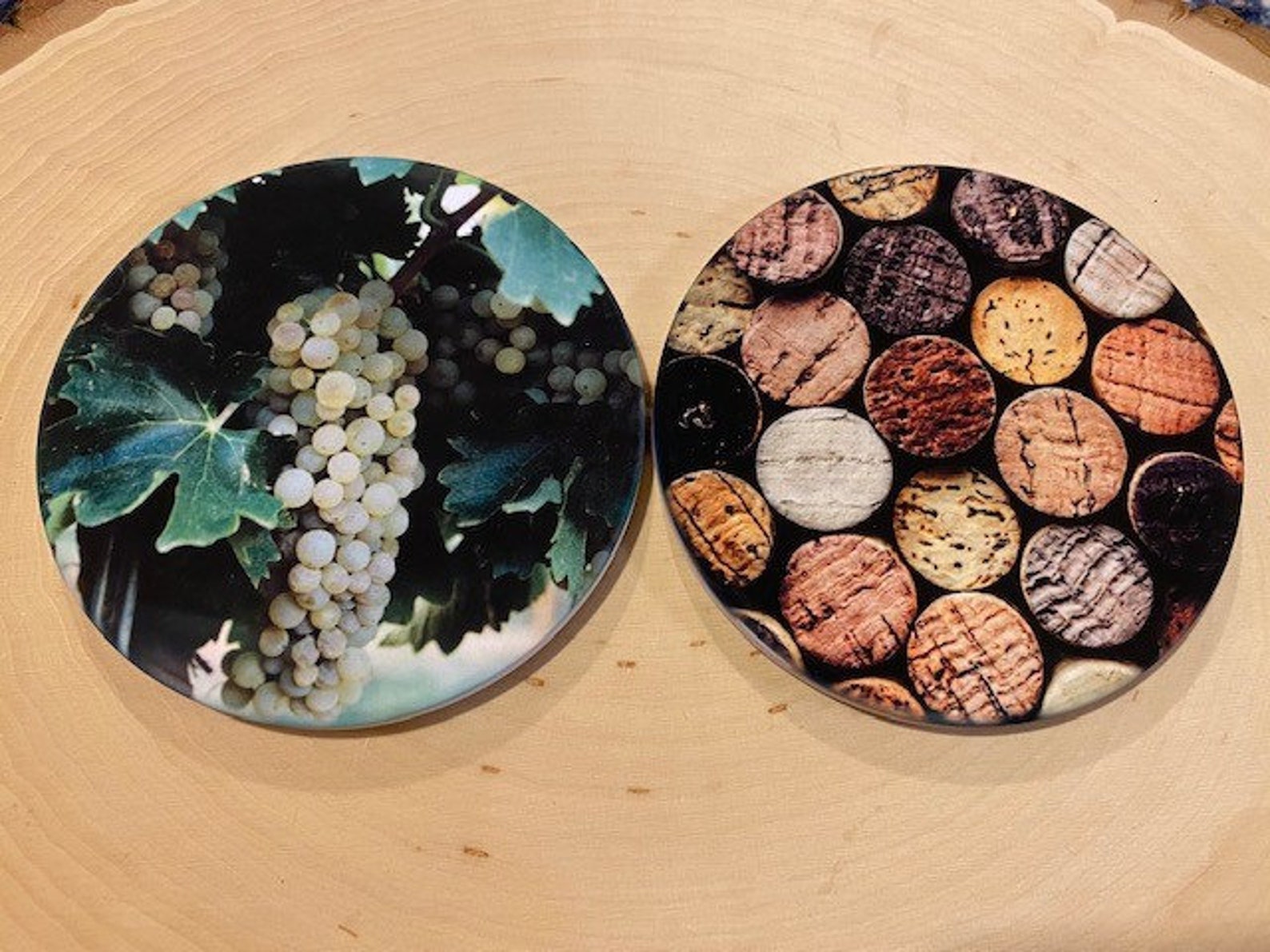 Wine Drink Coasters Set of 4 Wine Coasters Wine Lover Gift - Etsy