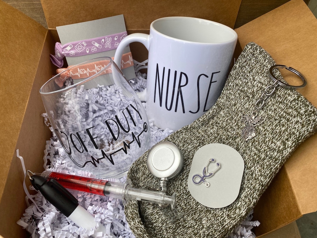 Nurse Care Package Gift Box, Nurse Thank You Gift Basket, Nurses Week ...