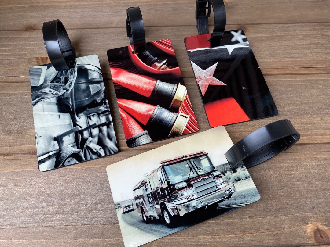 Firefighter Luggage Tag, Fireman Luggage Tag, Firehouse Luggage Tag ...