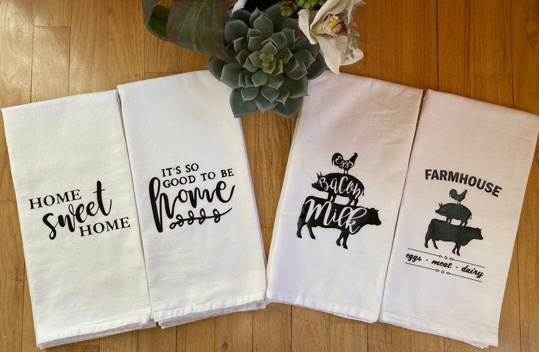 Farmhouse Kitchen Towels, Farmhouse Flour Sack Towels, Country Kitchen ...