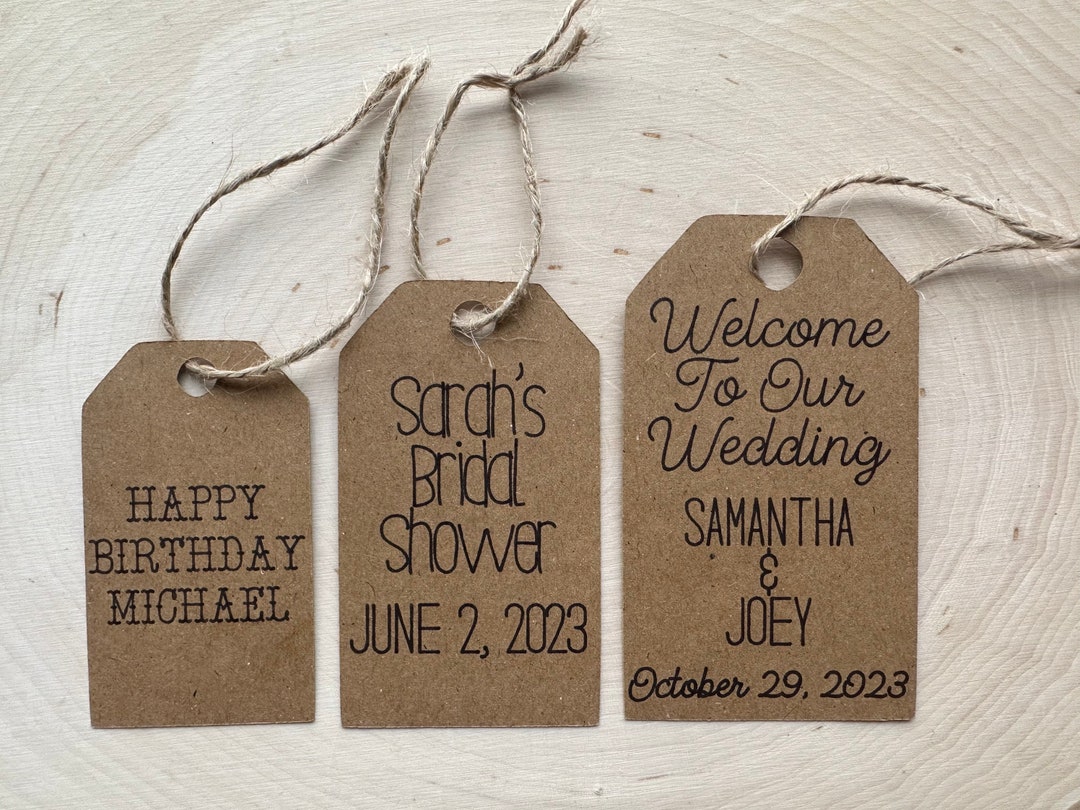 Custom Gift Tags, Party Favor Gift Tags, Personalized Wedding Favor ...