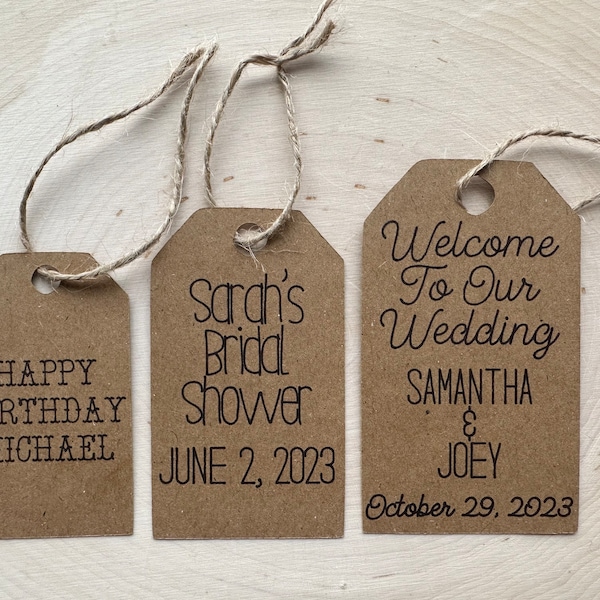 Kraft Favor Tags - Etsy