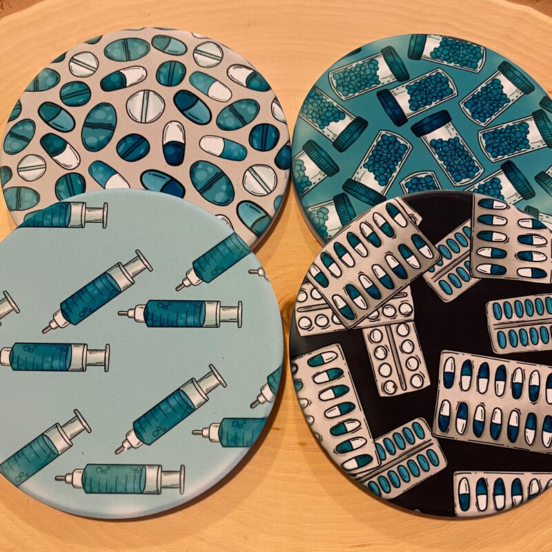 Pill Coaster - Etsy