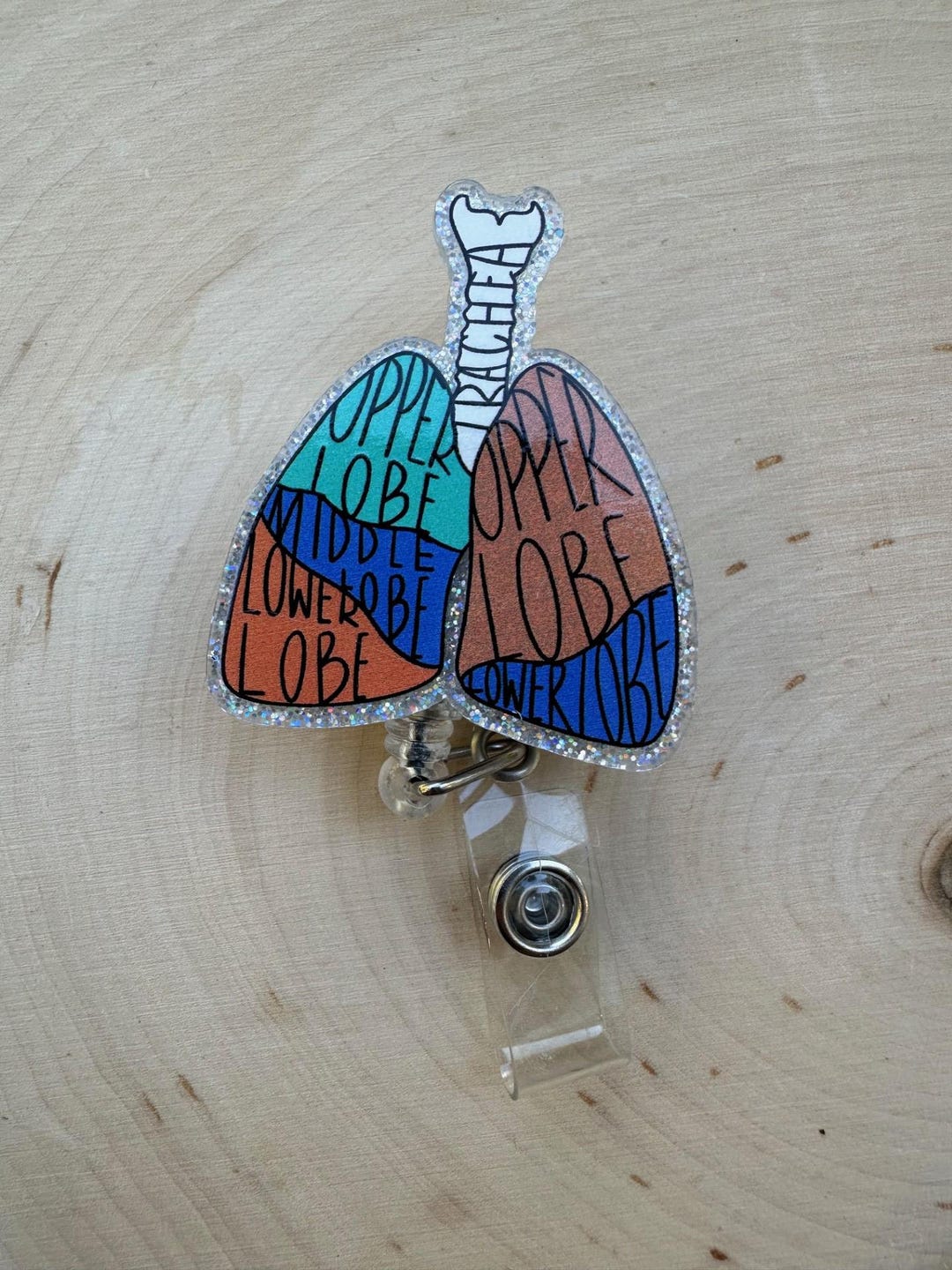 Anatomical Lungs Badge Reel, Lung Anatomy Badge Clip, Respiratory Theme ...