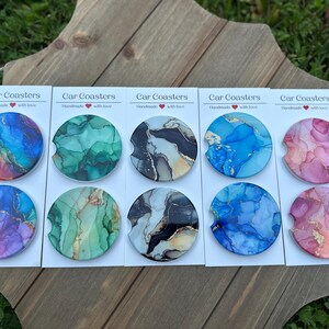 Car Coasters, Set of 2 Ceramic Car Coasters, Cup Holder Coasters, Car ...