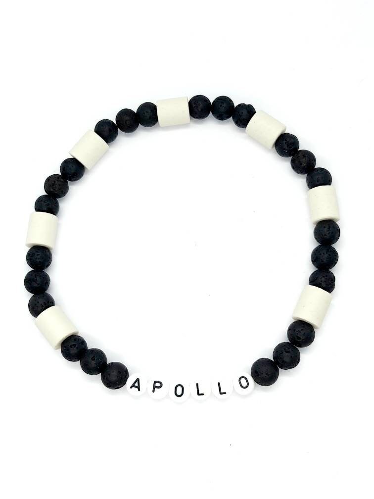 EM Ceramic Collar, Name, With Lava Beads for Dogs and Cats, Natural ...