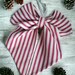 Extra Large Stripe Cotton Fabric Bow - Etsy UK